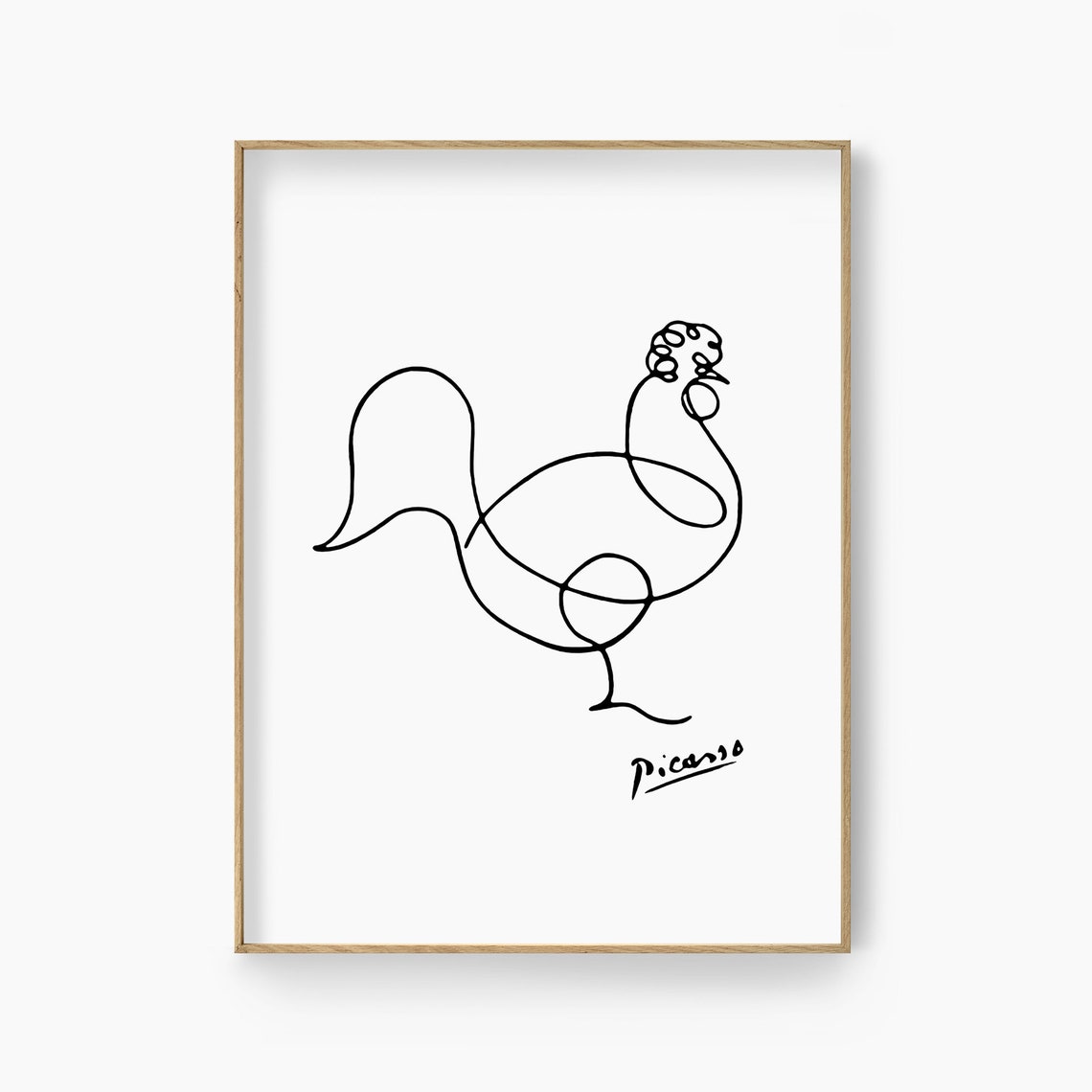 Picasso Rooster Art Picasso Inspired Single Line Art Picasso | Etsy