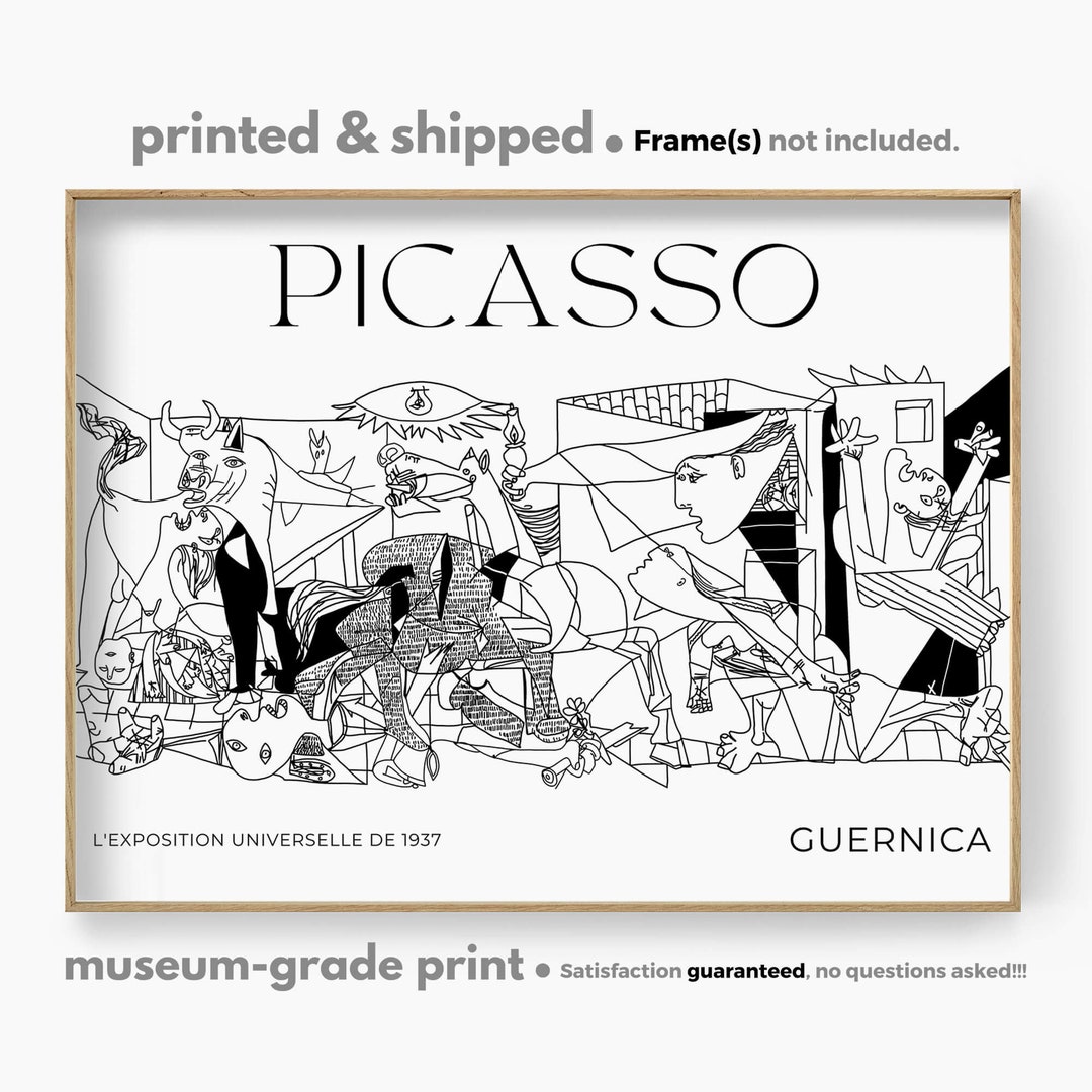 Pablo Picasso Exhibition Poster Picasso Guernica Wall Art - Etsy