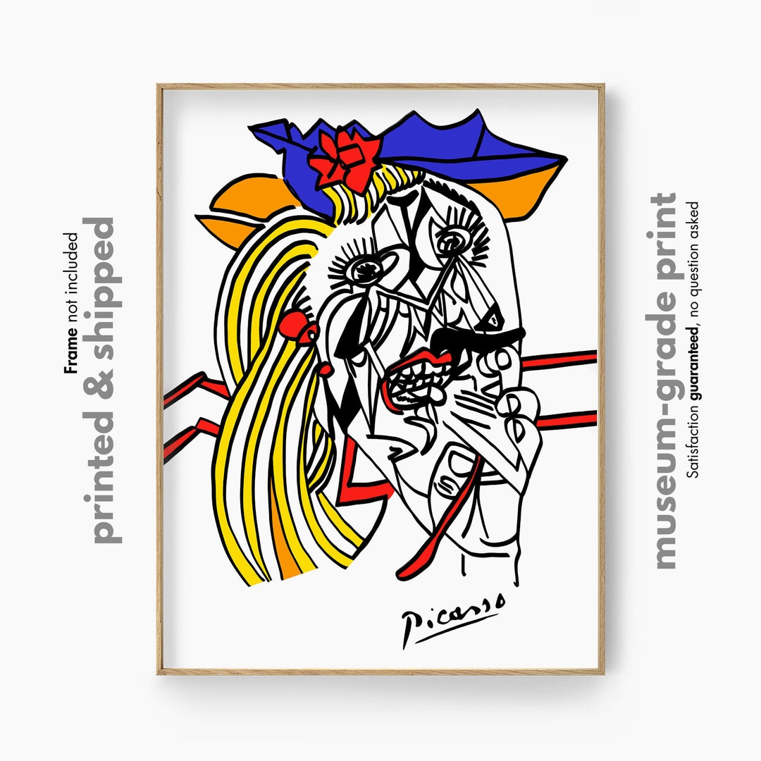 Picasso Colorful Painting, Cubist Female Portrait, the Weeping Woman ...