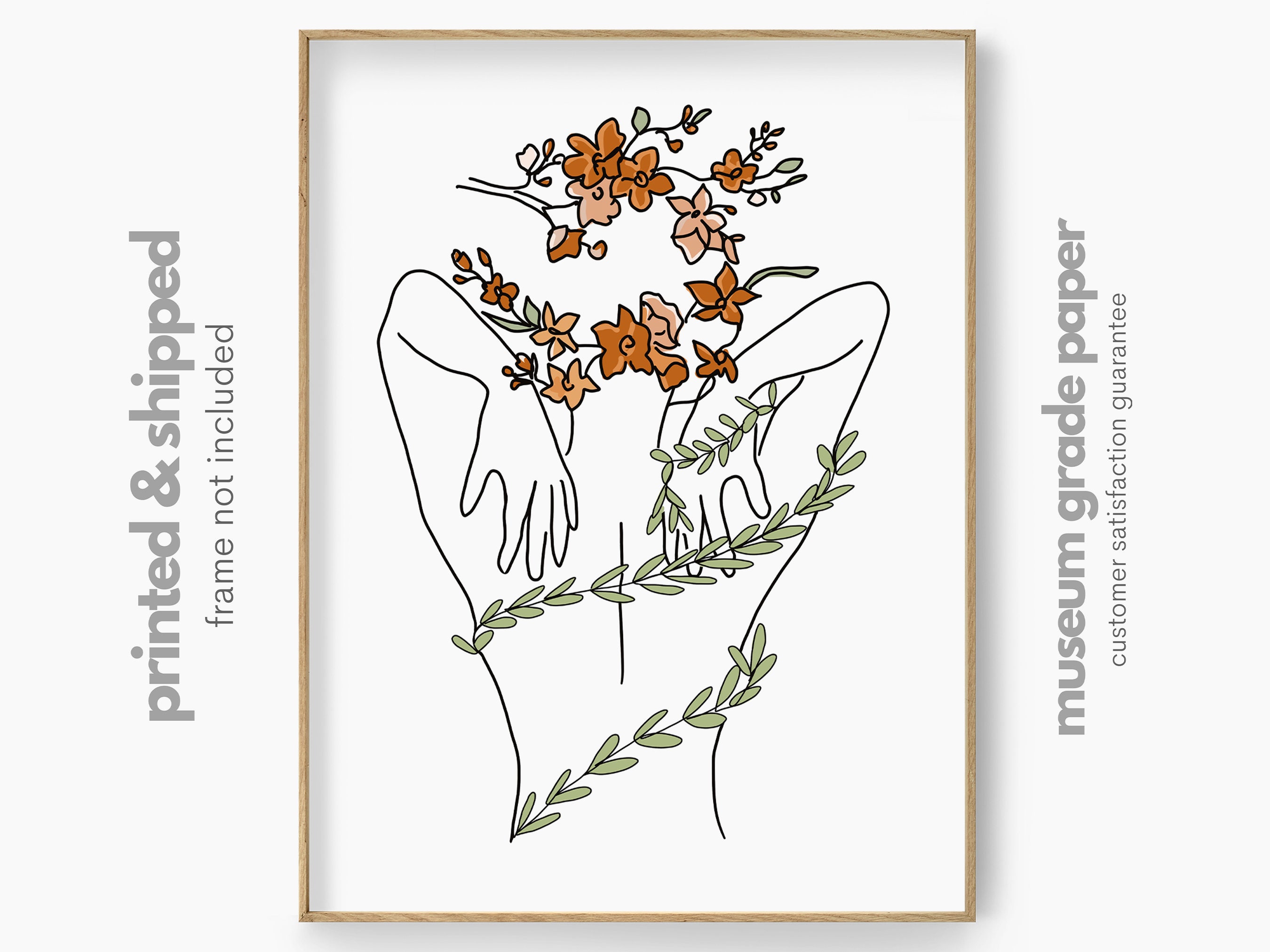 Abstract Female Body Line Drawing Female Back Wall Art Woman - Etsy