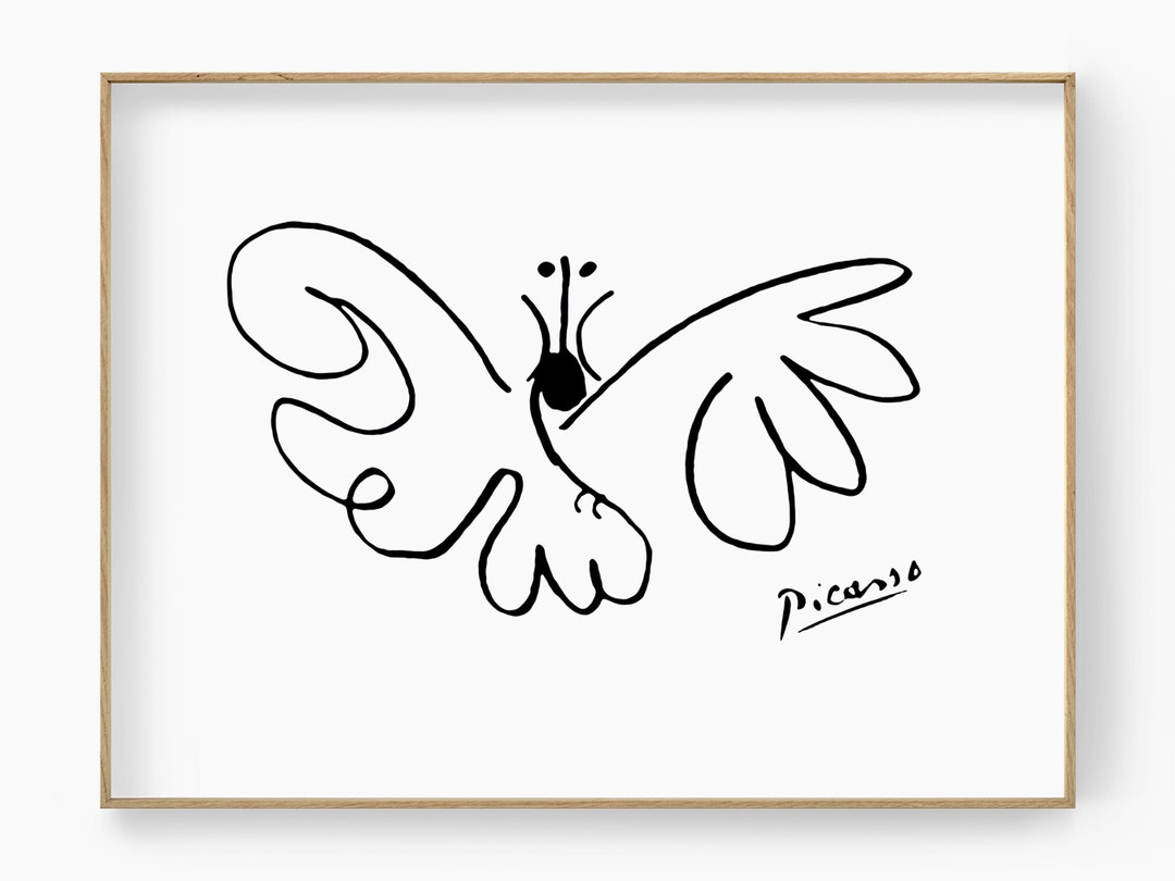 Pablo Picasso Butterfly Wall Art Picasso Butterfly Print - Etsy
