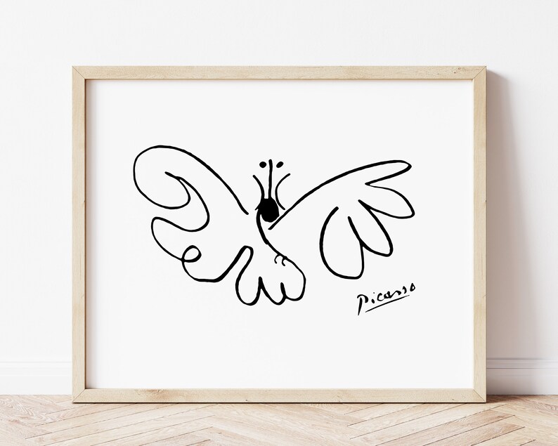 Pablo Picasso Butterfly Wall Art Picasso Butterfly Print - Etsy