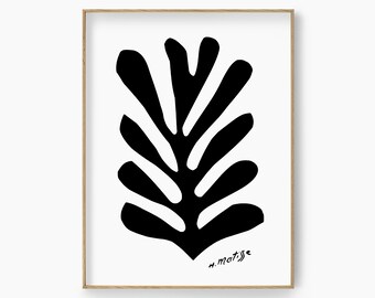 Henri Matisse Blue Broadleaf Art Print, Botanical Decor, Matisse ...