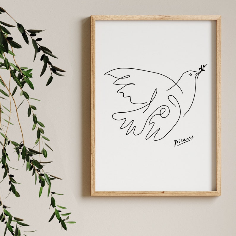 Picasso Dove of Peace Print Picasso Dove Wall Art Picasso - Etsy