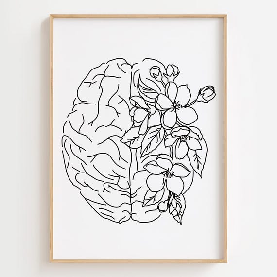 Brain Line Drawing