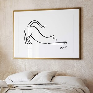 Pablo Picasso Cat Sketch Print, Picasso Cat Wall Art, Picasso Cat ...