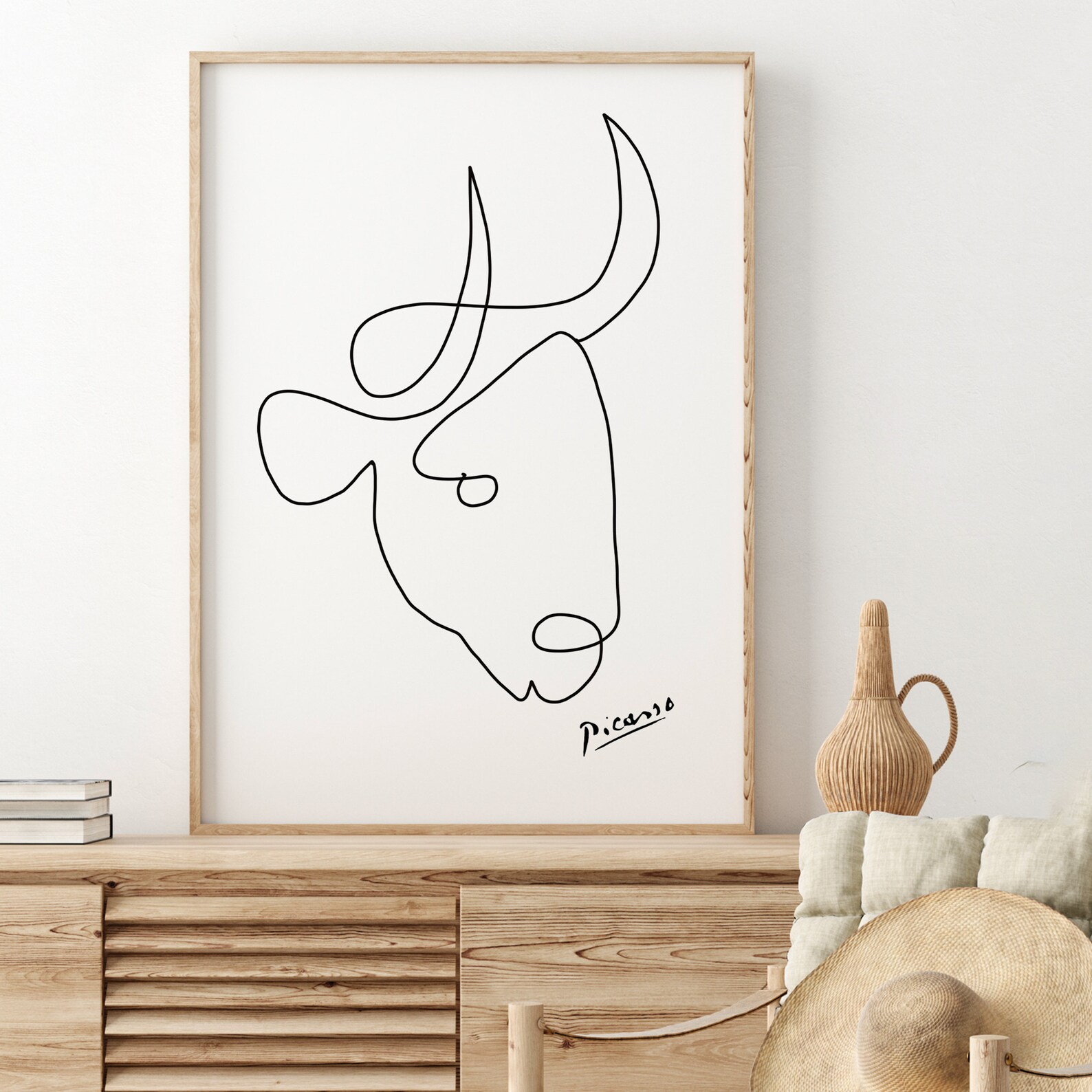 Picasso StierKopf Zeichnung Picasso Stier Linie Kunstdruck - Etsy.de