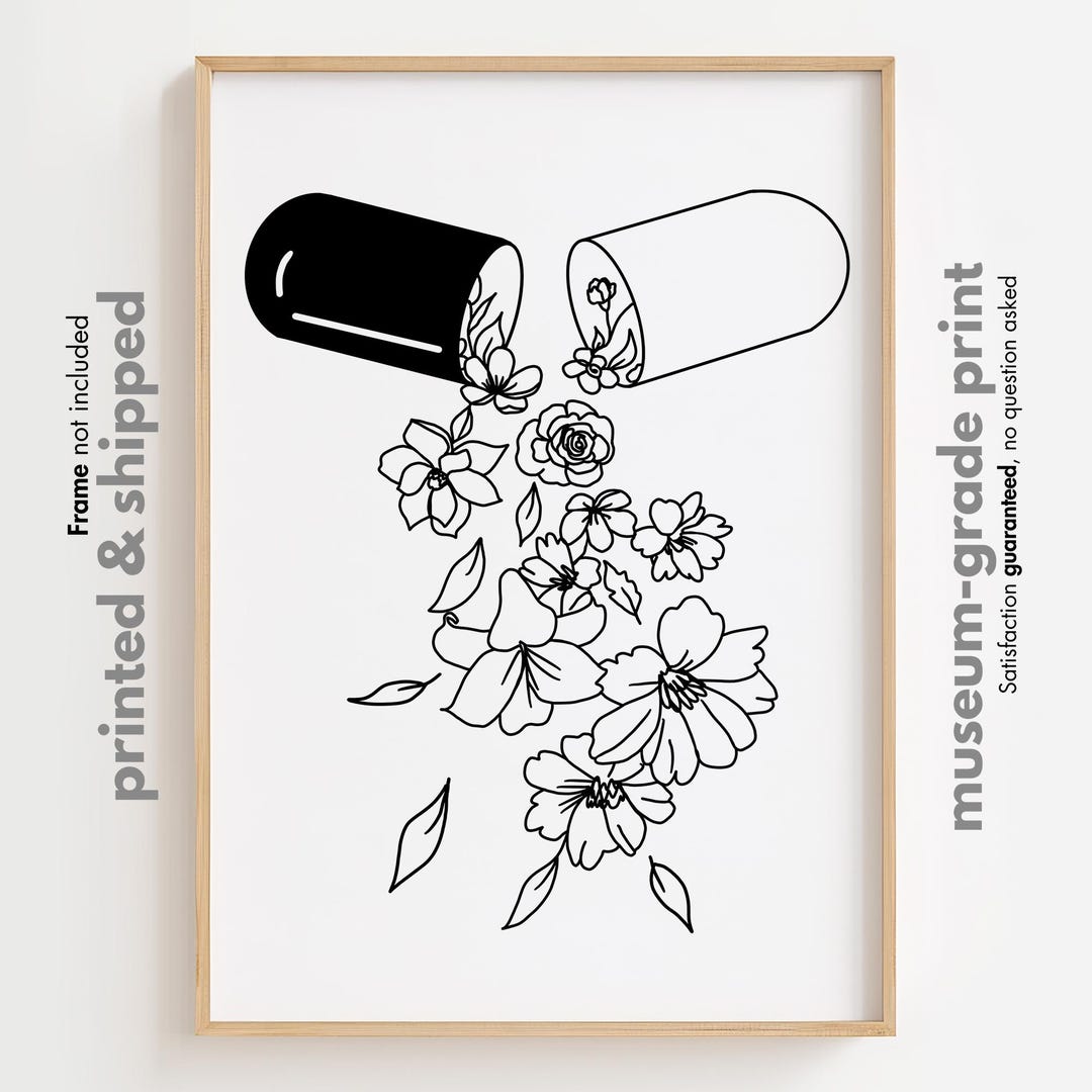 Flower Pharmacy Wall Art, Pharmaceutical Art, Pharmacy Graduation Gift ...