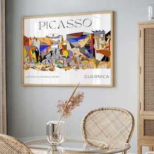Pablo Picasso Guernica Poster Colorful Picasso Art One Line - Etsy