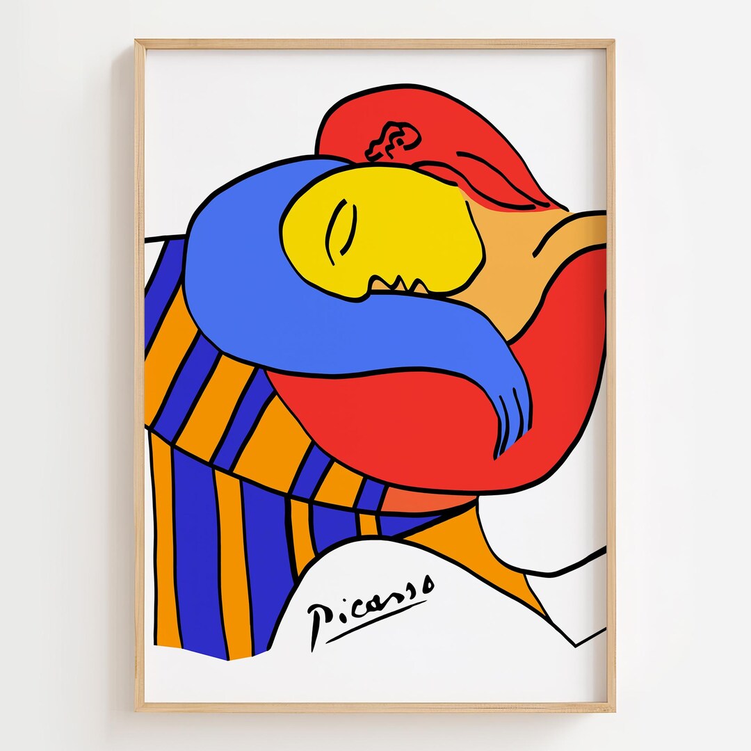 Colorful Picasso Woman Poster, Picasso Pop Art, Vibrant Line Art ...