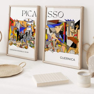 Colorful Picasso Poster, Guernica Art Prints, Picasso Famous Painting ...