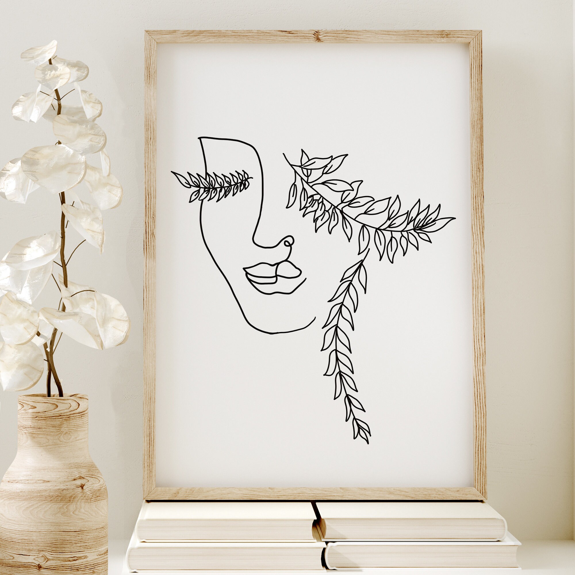 Eyelash Line Drawing Woman Face Line Art Lashes Art Print | Etsy