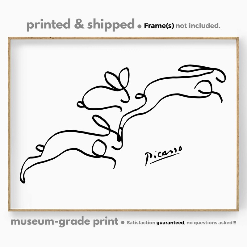 Bunny Line Drawing - Etsy