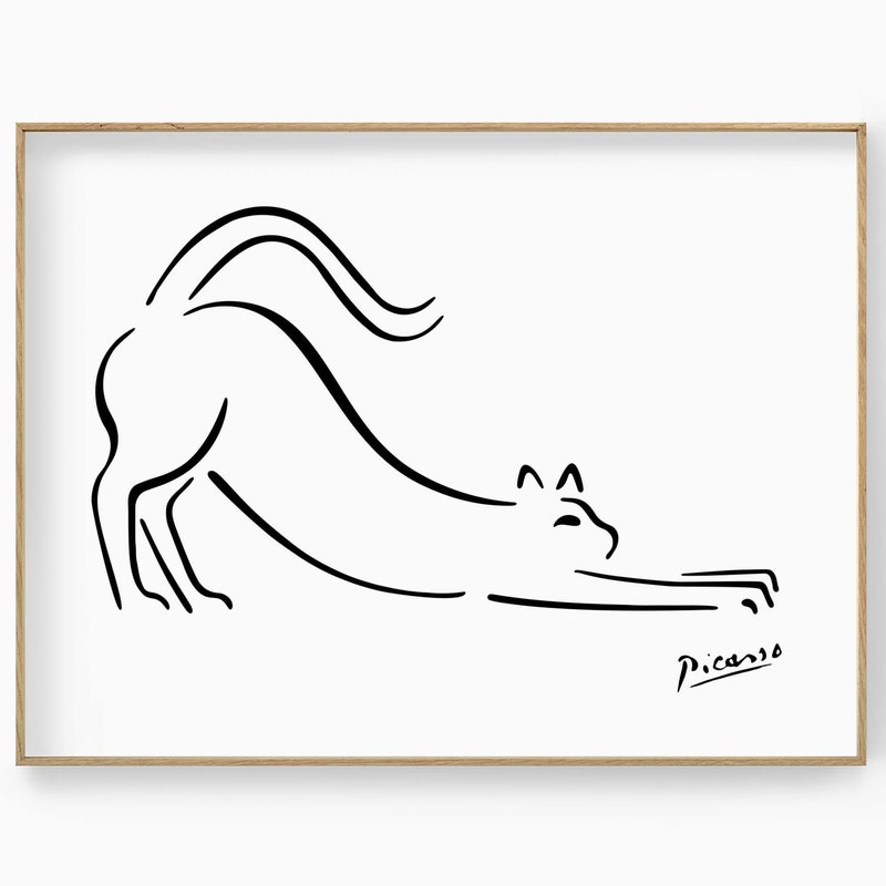 Picasso Cat - Etsy