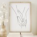 Woman Hands Print, Hands Line Art Printable, Abstract Hands Print ...