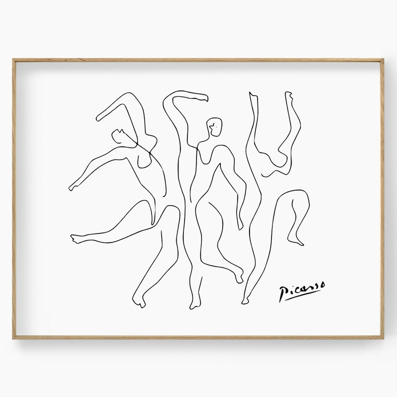 Picasso Line Drawing Print Picasso Print Line Art Picasso | Etsy