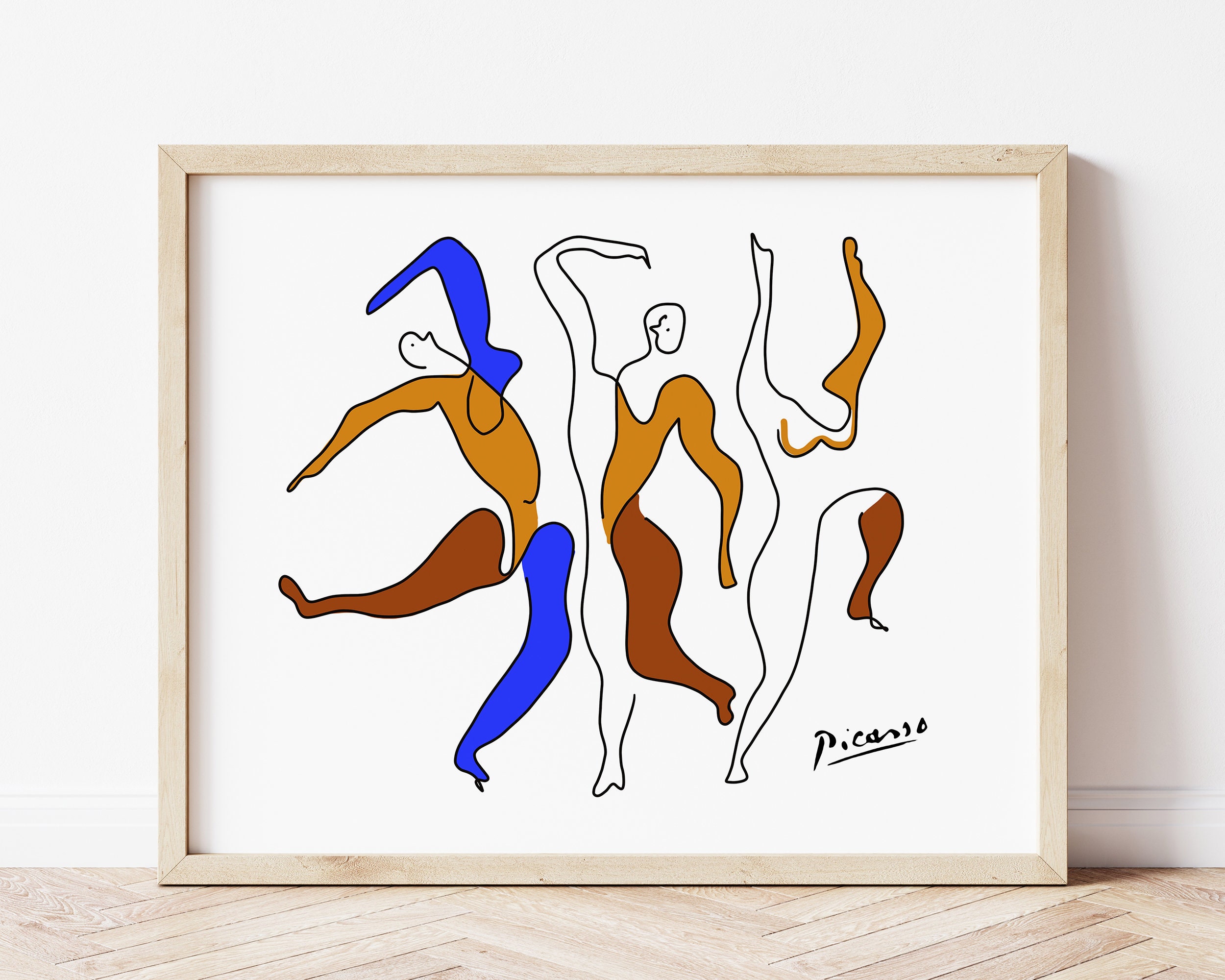 Colorful Picasso Dancer Line Art Picasso Line Drawing | Etsy