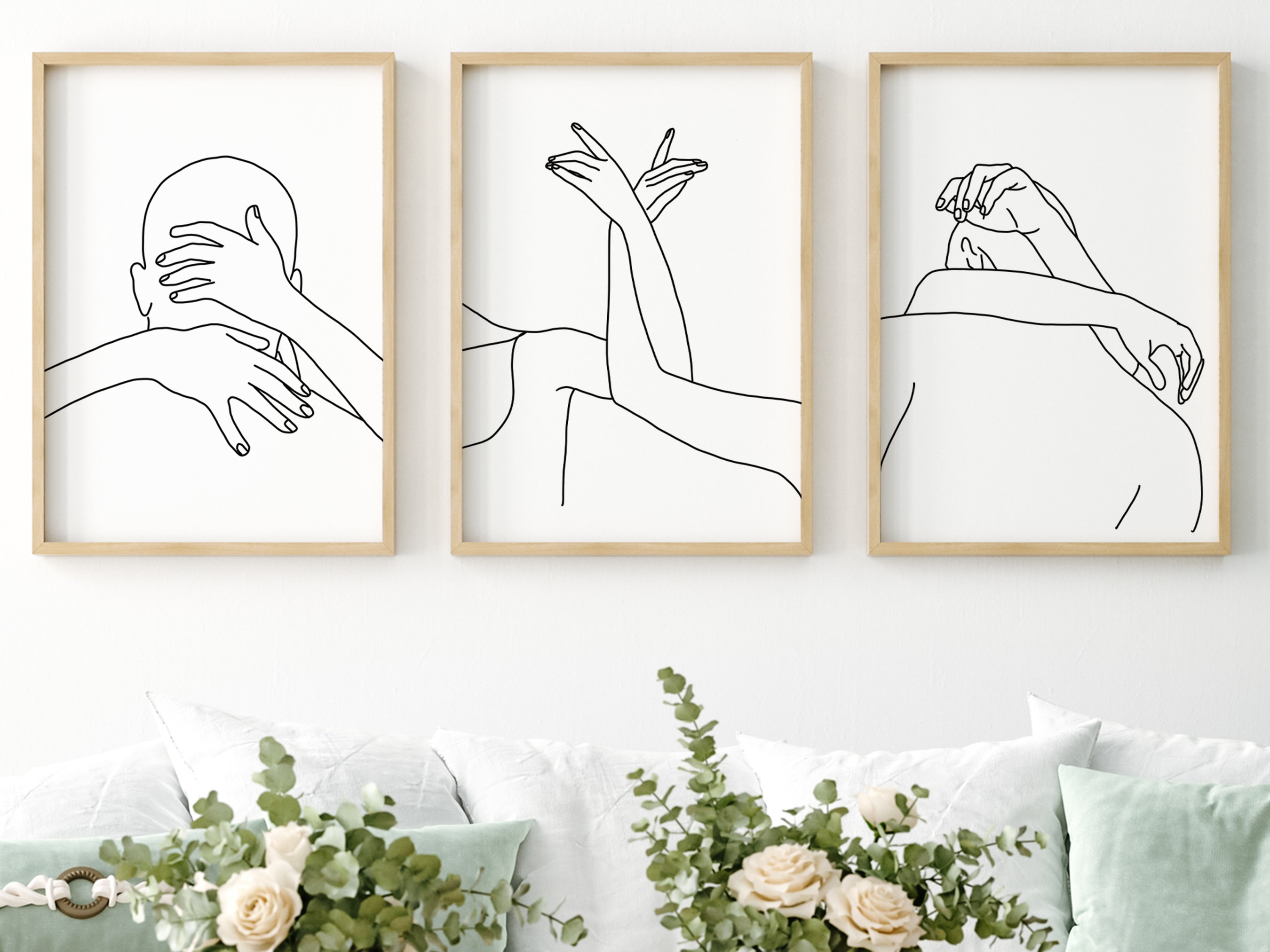 Romantic Couple Line Art Set Couple Love Art Print Hugging - Etsy Denmark