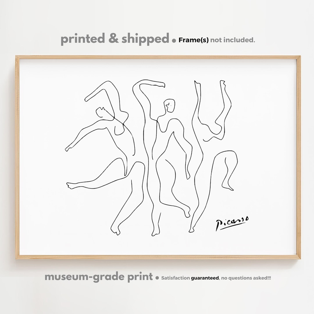 Picasso Dancer Line Art Print: Modern Exhibition Poster - Etsy