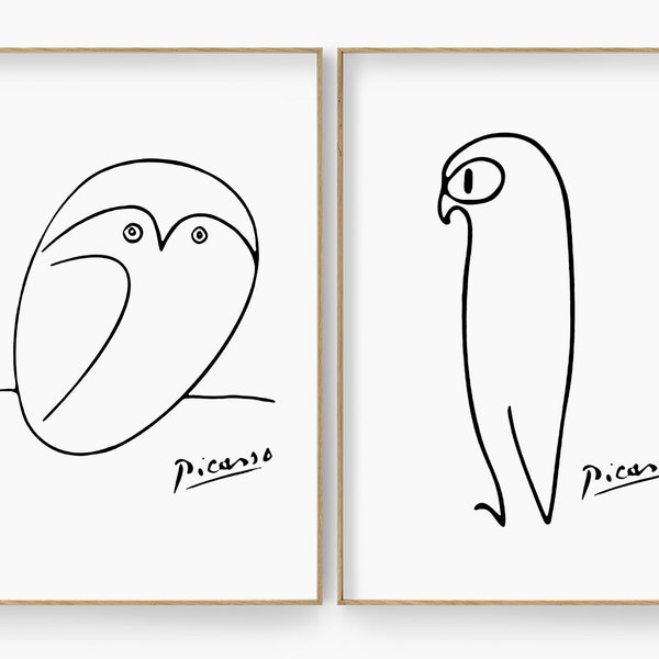Line Drawing Birds - Etsy