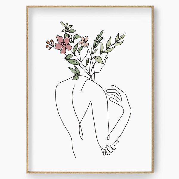 Woman Back Drawing - Etsy