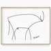 Pablo Picasso Bull Line Drawing, Minimalist Animal Sketch Art Print ...