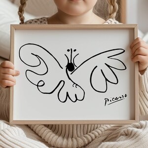 Pablo Picasso Butterfly Wall Art, Picasso Butterfly Print, Picasso ...