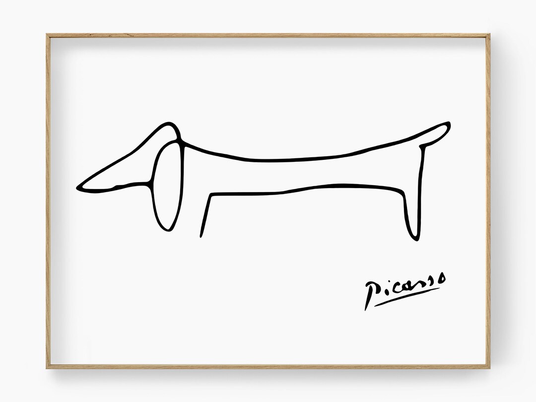 Picasso Dog Print Picasso Animal Art Picasso Line Drawing - Etsy Australia