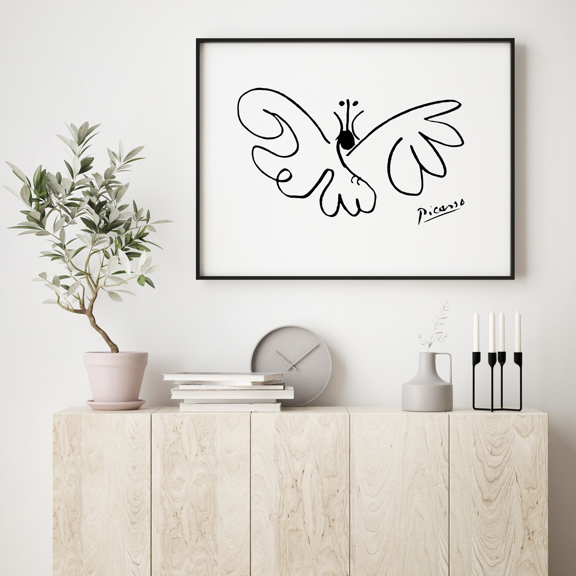 Pablo Picasso Butterfly Wall Art Picasso Butterfly Print | Etsy