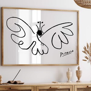 Pablo Picasso Butterfly Wall Art, Picasso Butterfly Print, Picasso ...