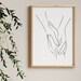 Woman Hands Print, Hands Line Art Printable, Abstract Hands Print ...