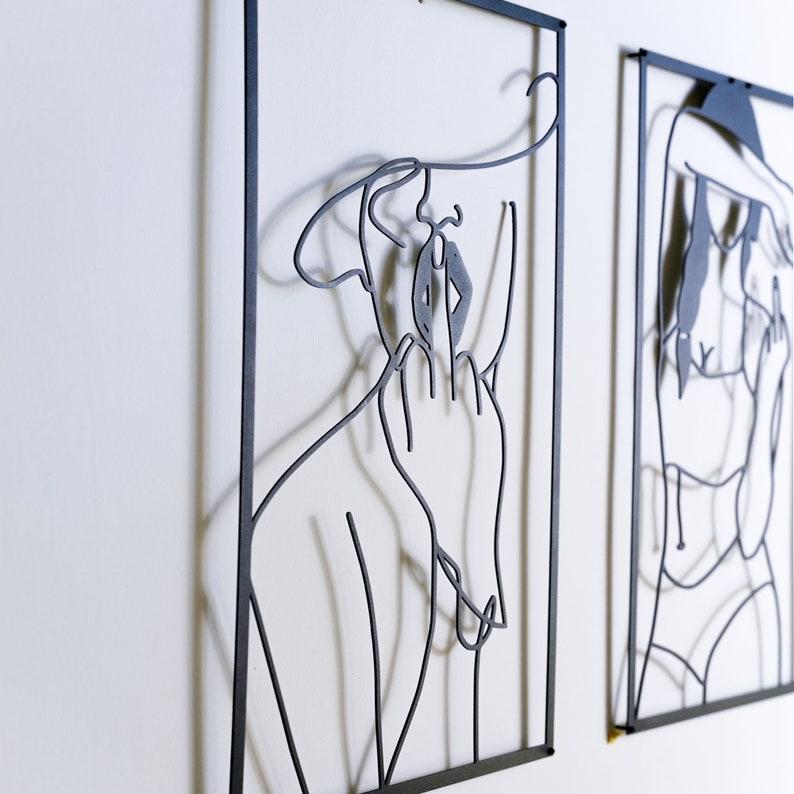 Metal Middle Finger Decor Feminist Metal Art Girl Power Wall - Etsy