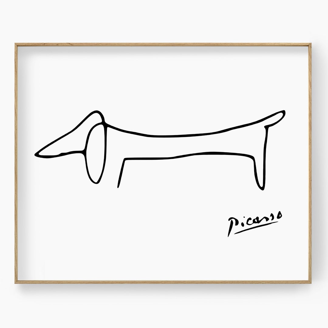 Picasso Dog Print Picasso Animal Art Picasso Line Drawing Modern ...