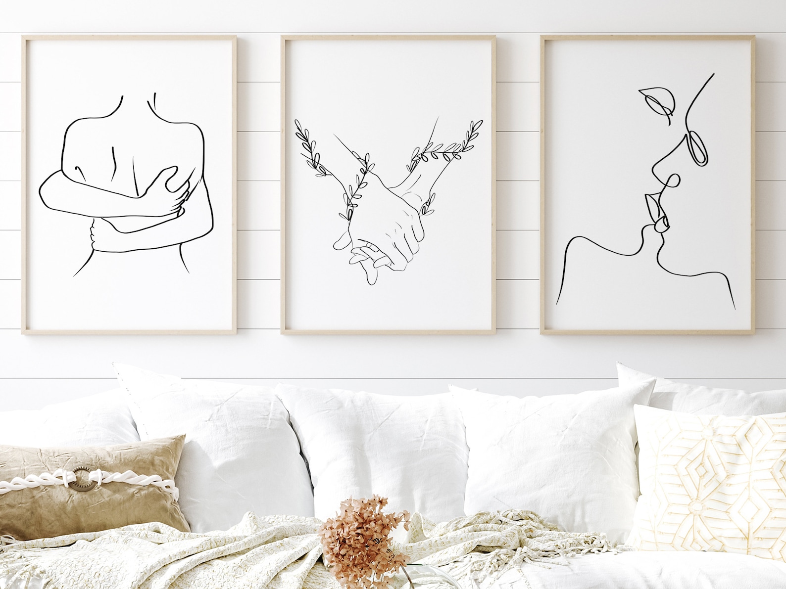 Couple Love Line Art Print Set Romantic Gallery Wall Art - Etsy