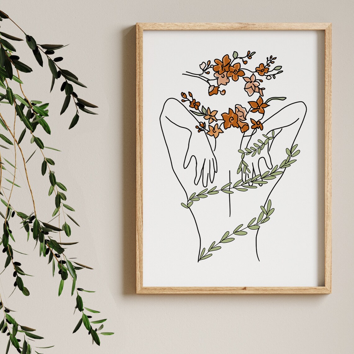 Abstract Female Body Line Drawing Female Back Wall Art Woman - Etsy