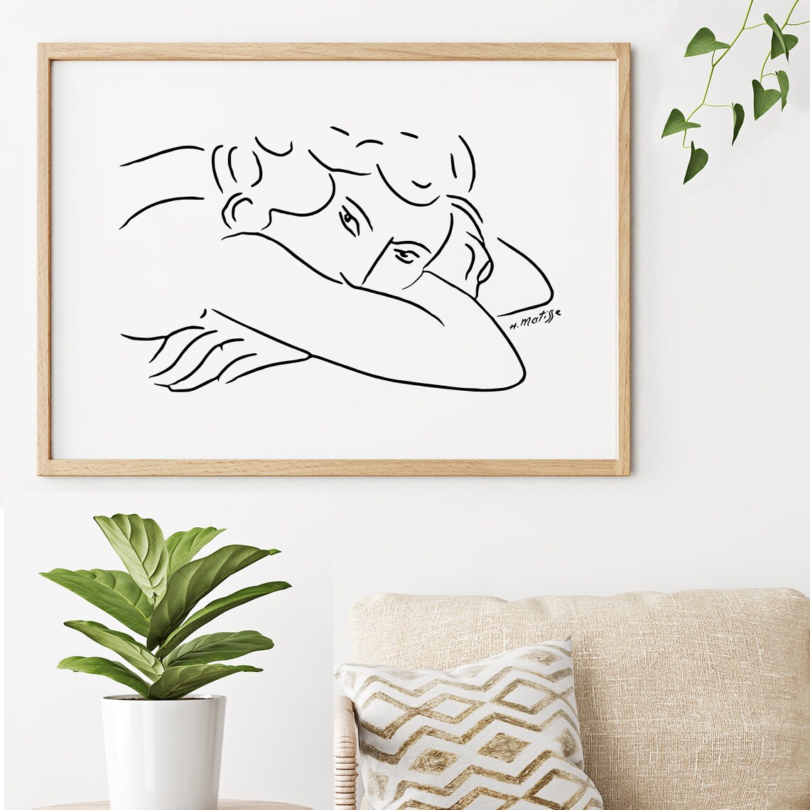 Matisse Woman Line Art Matisse Woman Sketch Matisse Line - Etsy