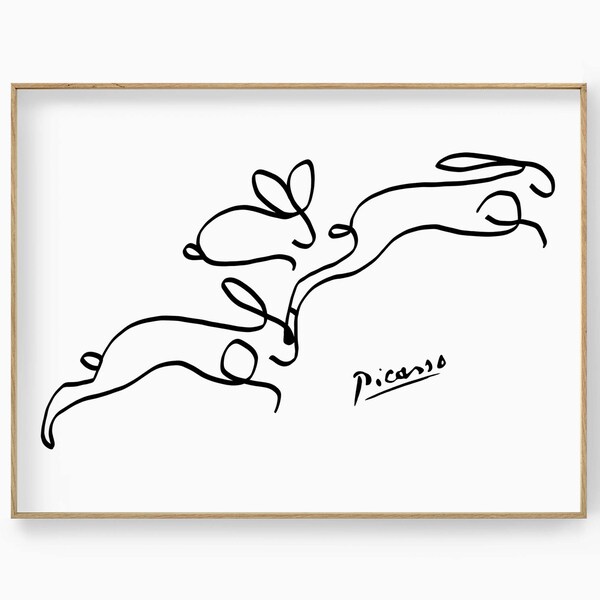 Rabbit Drawing - Etsy
