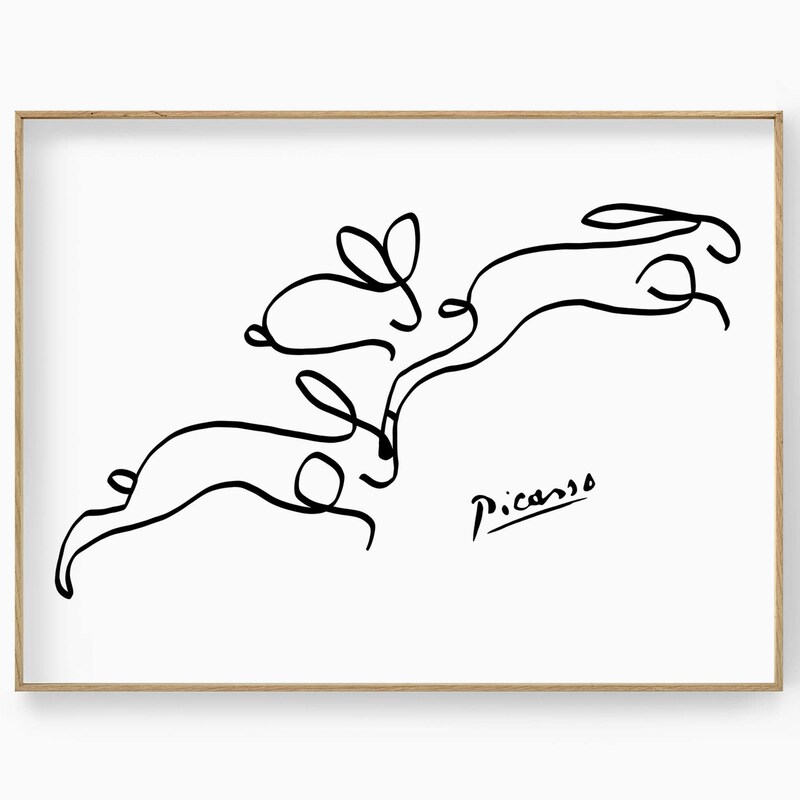 Rabbit Drawing - Etsy