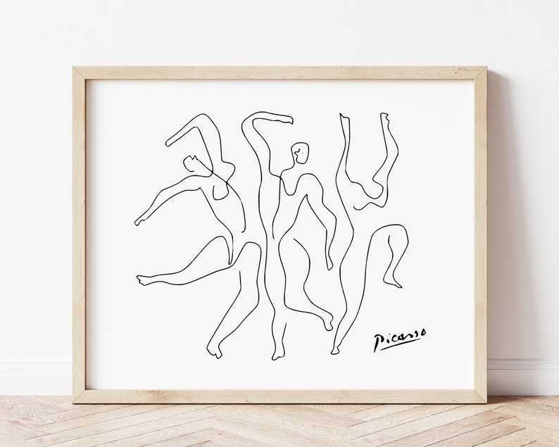 Picasso Line Drawing Print Picasso Print Line Art Picasso | Etsy