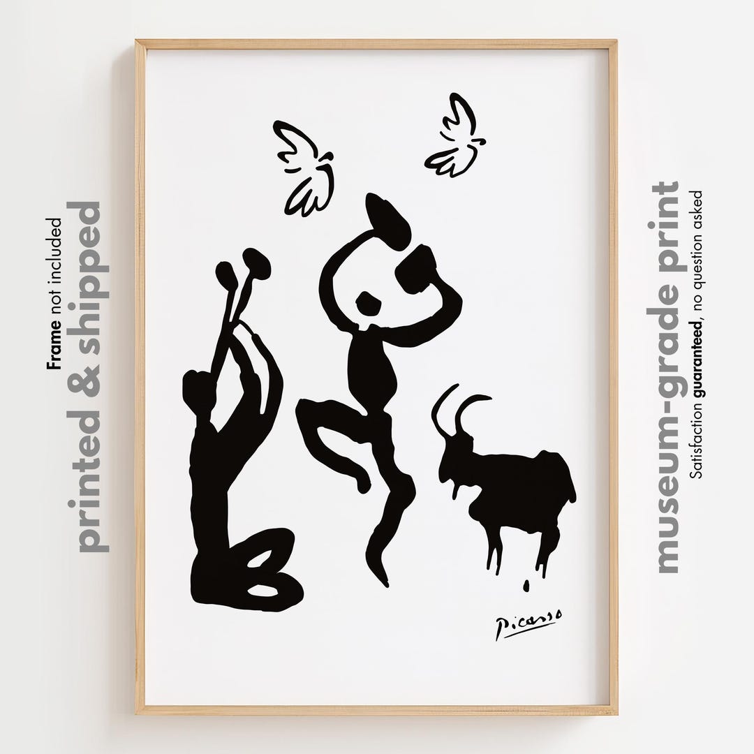 Picasso Flute Player Print: Minimalist Abstract Art - Etsy