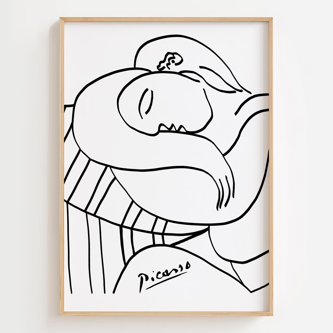 Picasso Abstract Woman Line Art Print: Gallery Wall Decor (digital ...