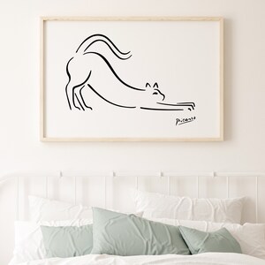 Pablo Picasso Cat Sketch Print, Picasso Cat Wall Art, Picasso Cat ...