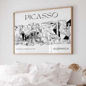 Pablo Picasso Exhibition Poster, Picasso Guernica Wall Art, Gallery ...