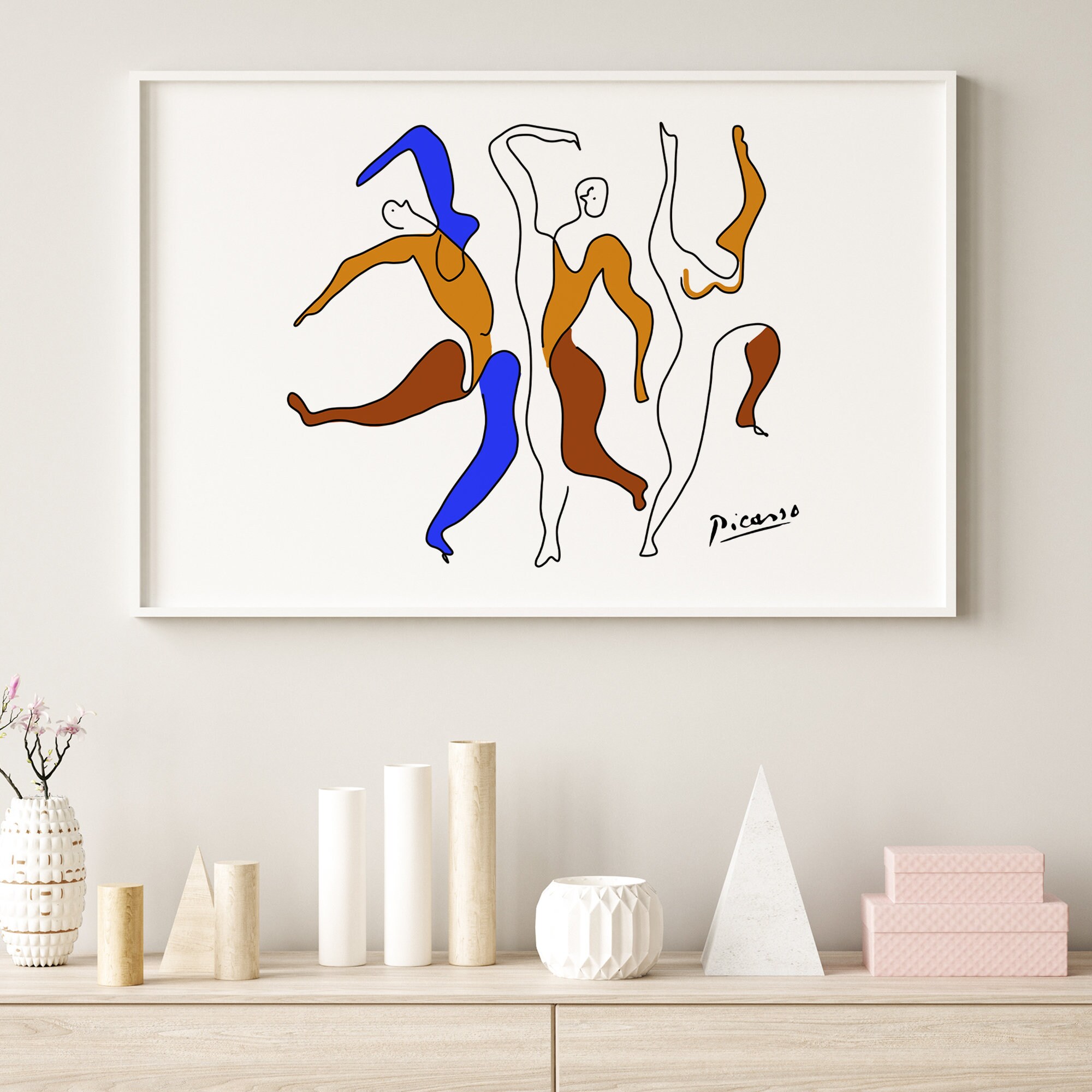 Colorful Picasso Dancer Line Art Picasso Line Drawing - Etsy