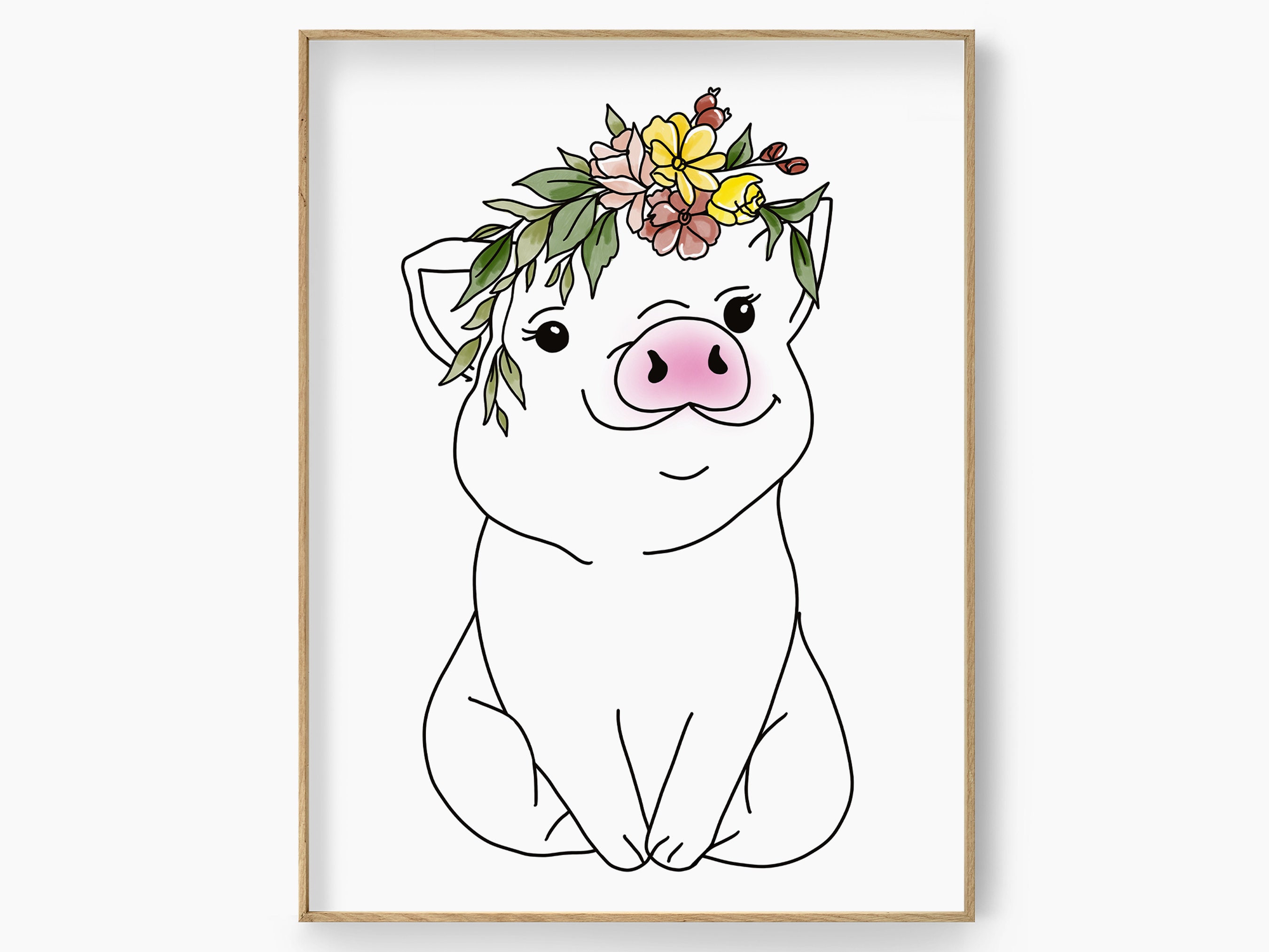 Pig And Piglet Drawing