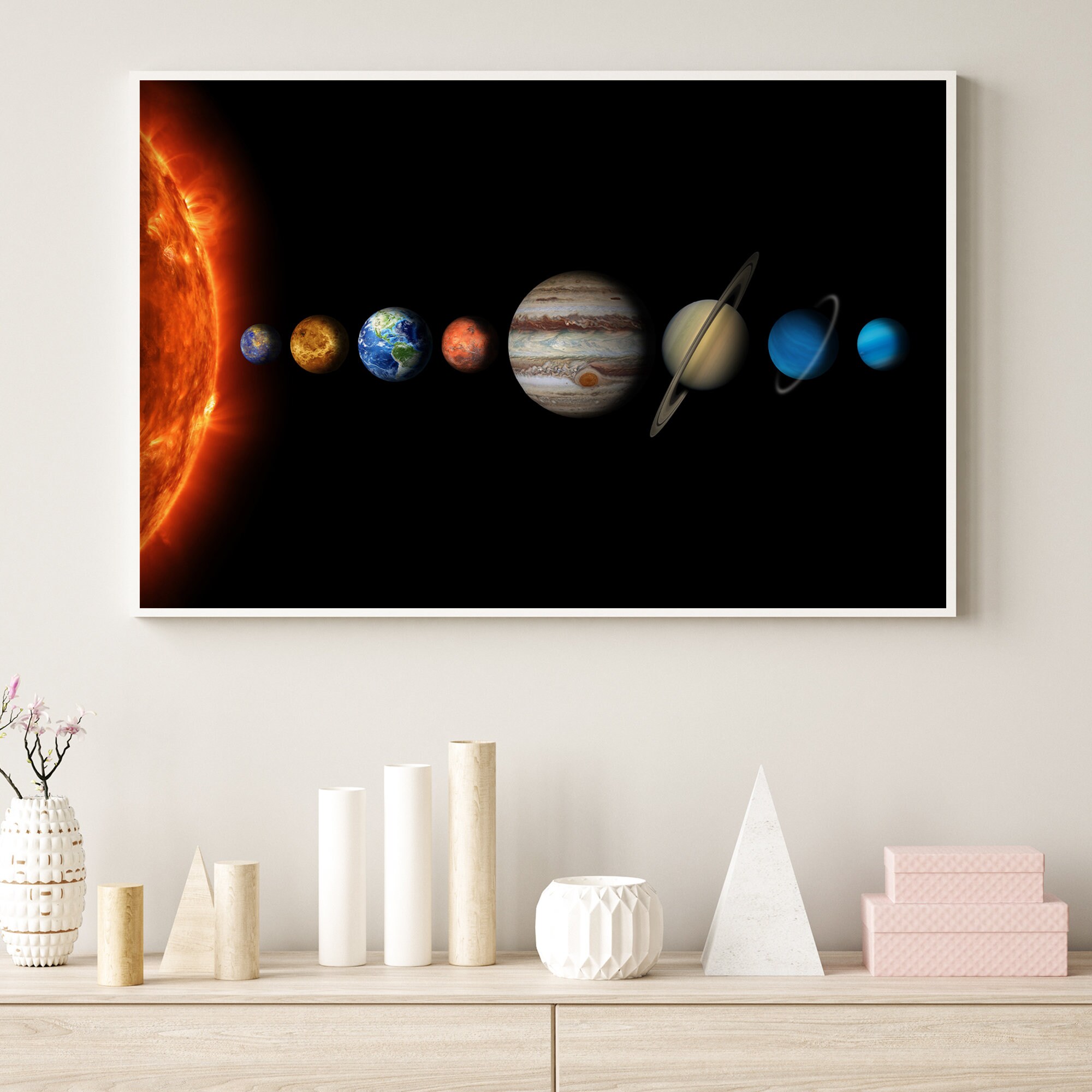 Solar System Print Educational Posters Solar System Wall - Etsy