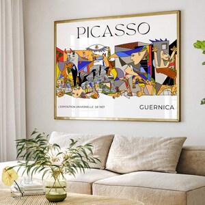 Pablo Picasso Guernica Poster Colorful Picasso Art One Line - Etsy