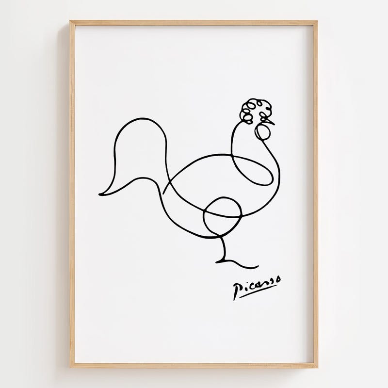 Picasso Rooster Art Print - Etsy