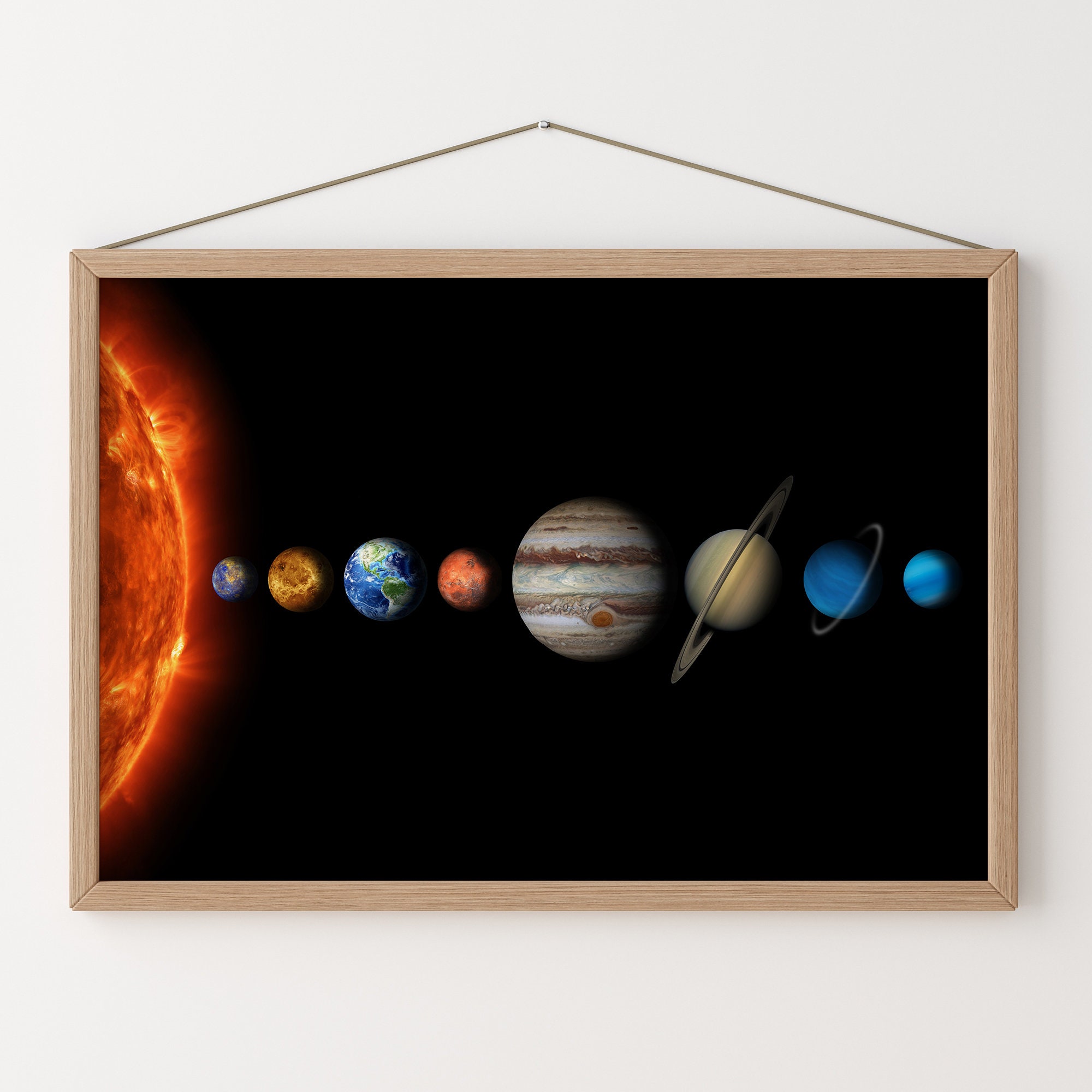 Solar System Print Educational Posters Solar System Wall | Etsy