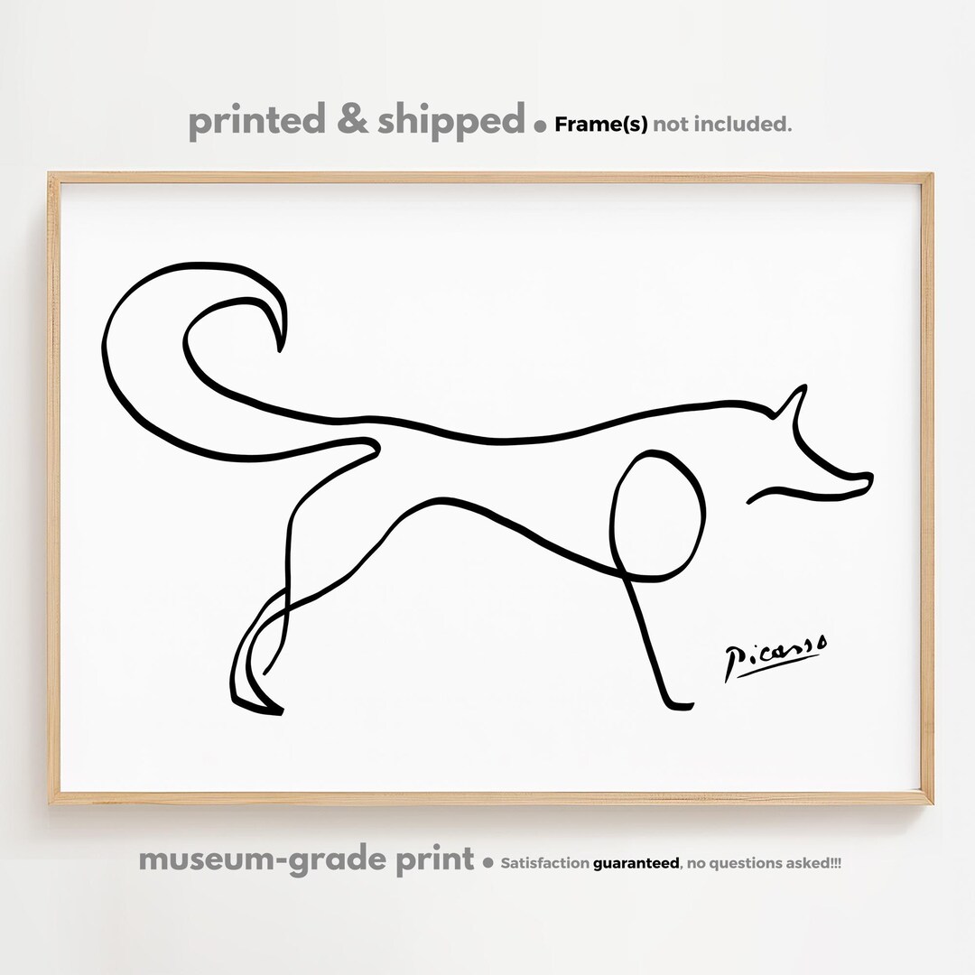 Picasso Fox Giclée Print: Minimalist Animal Line Art - Etsy